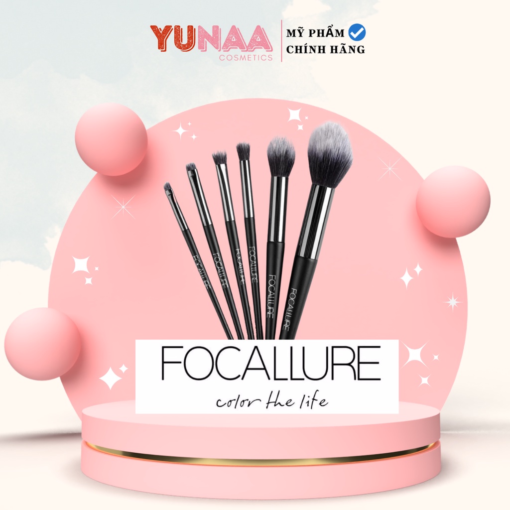 [Y154] Bộ 6 cọ trang điểm FOCALLURE | Shopee Việt Nam