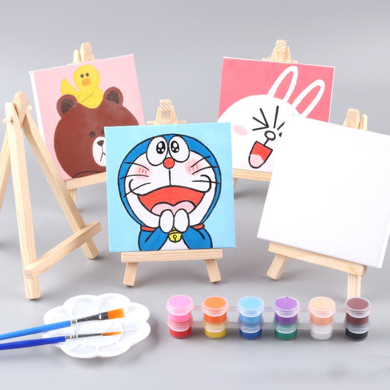 Bộ Tranh Vải Bạt Mini Màu Sắc Acrylic Dành Cho Trẻ Em Vẽ Tranh | Shopee ...