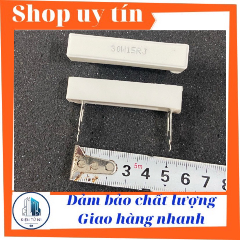 Điện trở sứ chân dẹp 30w 15 ôm hàng loại 1 chuyên dùng cho phân tần loa | Shopee Việt Nam
