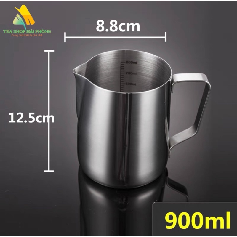 [GIÁ SỈ] Ca đánh sữa inox (có vạch chia) 350ml - 600ml - 900ml (100% inox 304) | Shopee Việt Nam