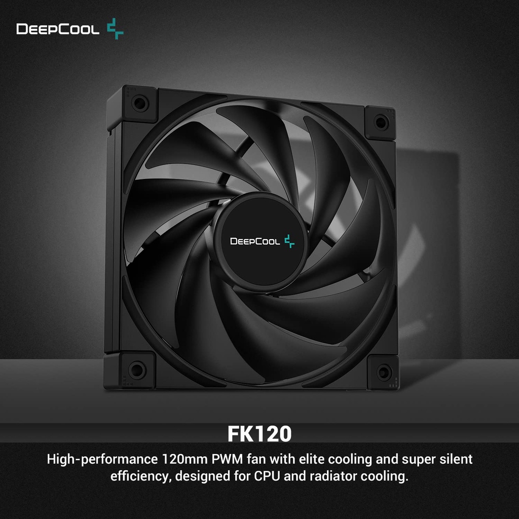 Quạt Tản Nhiệt DeepCool FK120 4-Pin PWM 1850 RPM 120mm Màu Đen Chất ...