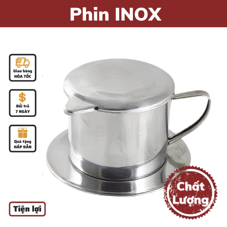 Phin pha cafe cao cấp Inox 304 cao cấp có nắp vặn phin nhôm trung nguyên pha cà phê nguyên chất ...