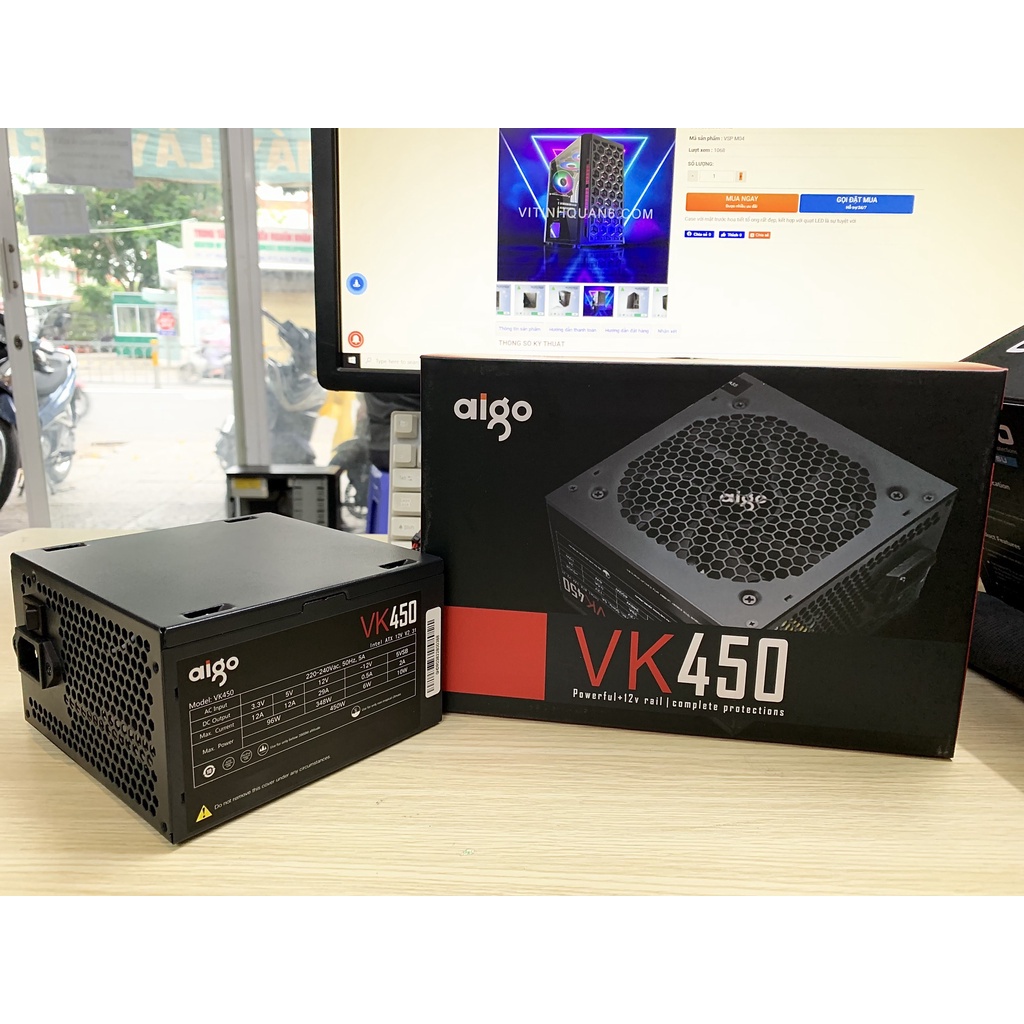 Nguồn Aigo VK450 450W + Dây Nguồn, Bảo hành 1 đổi 1 trong 36 tháng | Shopee Việt Nam