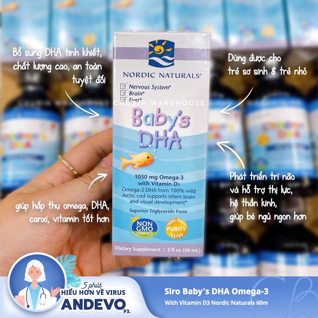 Baby DHA, 1050mg Omega 3,300 IU,Vitamin D3. | Shopee Việt Nam
