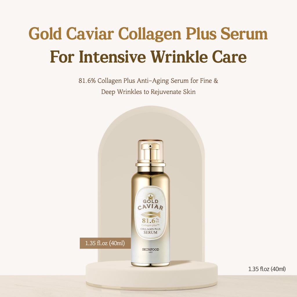 [SKINFOOD Official] Serum trứng cá muối và vàng chứa collagen 81.6% chống lão hóa và giảm nếp ...