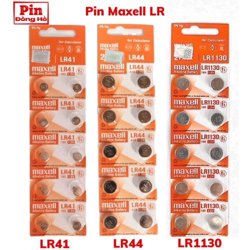 [HCM] Pin 41,44,1130 Maxell LR41, LR44, LR1130 1 vỉ 10 viên. Dùng cho ...