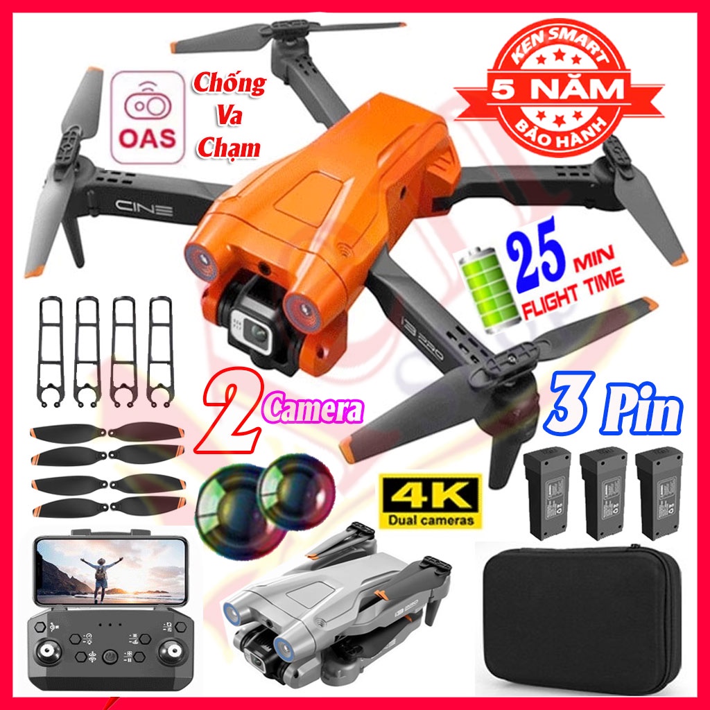 Drone mini có camera 4k - Flycam mini giá rẻ I3 Pro - động cơ không ...