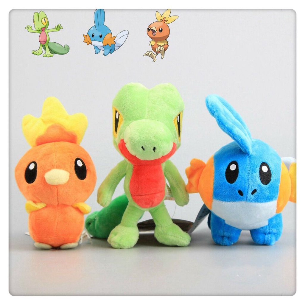 18cm Torchic Treecko Mudkip Plush Doll New Pokemon Center Stuffed Toy ...
