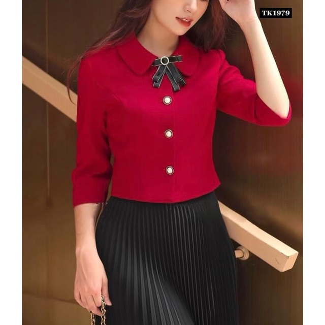 [EVIS.VN] Áo Thiết Kế Cách Điệu Sang Chảnh TK1979 | Shopee Việt Nam