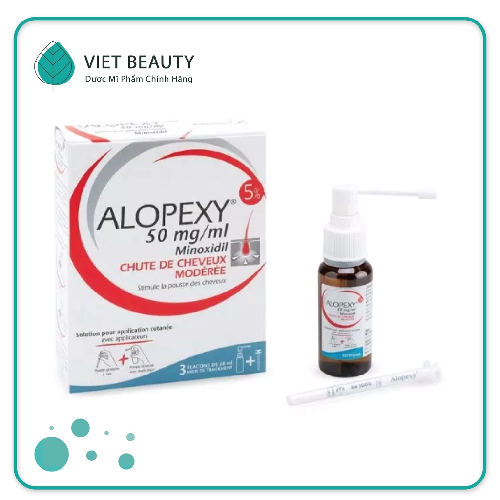 Serum kích mọc tóc Alopexyl Minoxidil 5% chính hãng Pháp, ngăn rụng ...