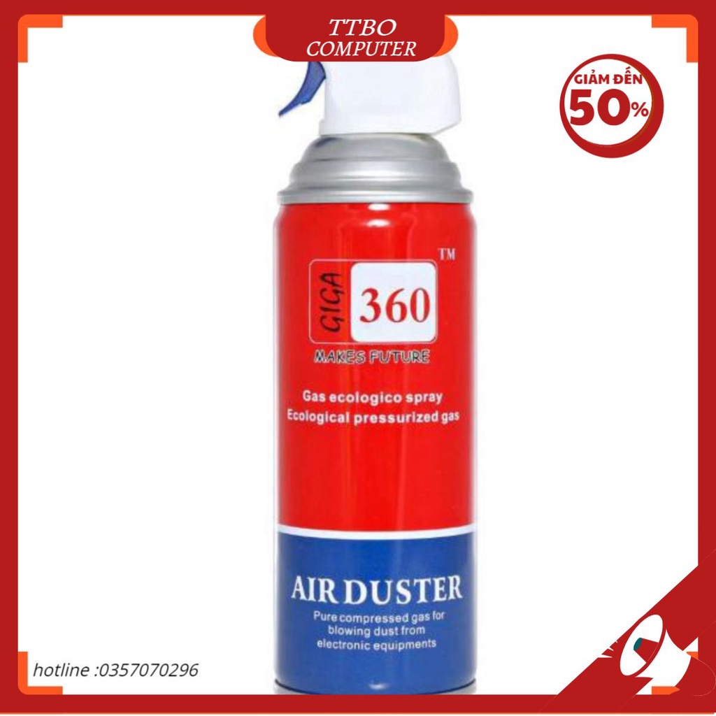 Bình xịt bụi khí nén Air Duster vệ sinh Laptop Máy Tính - Nước Lau Giga ...