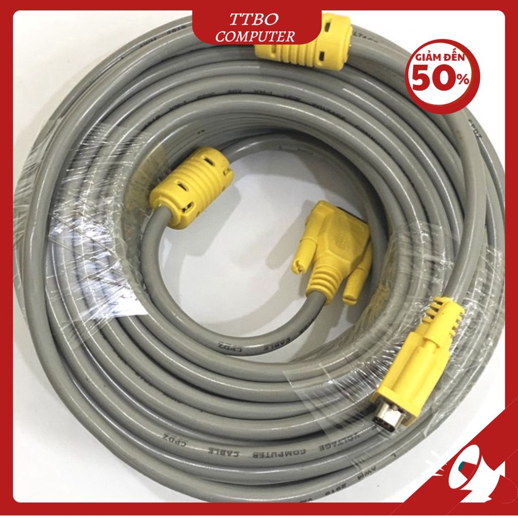 Cáp VGA 3+6 Arigato 15m 20m 30m cho màn hình ,máy chiếu cao cấp chính hãng Arigato TTBO COMPUTER ...