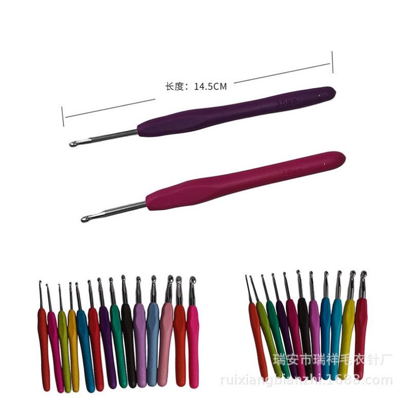 Bộ kim móc len 9 cây đủ size (2.0mm-6.0mm) | Shopee Việt Nam