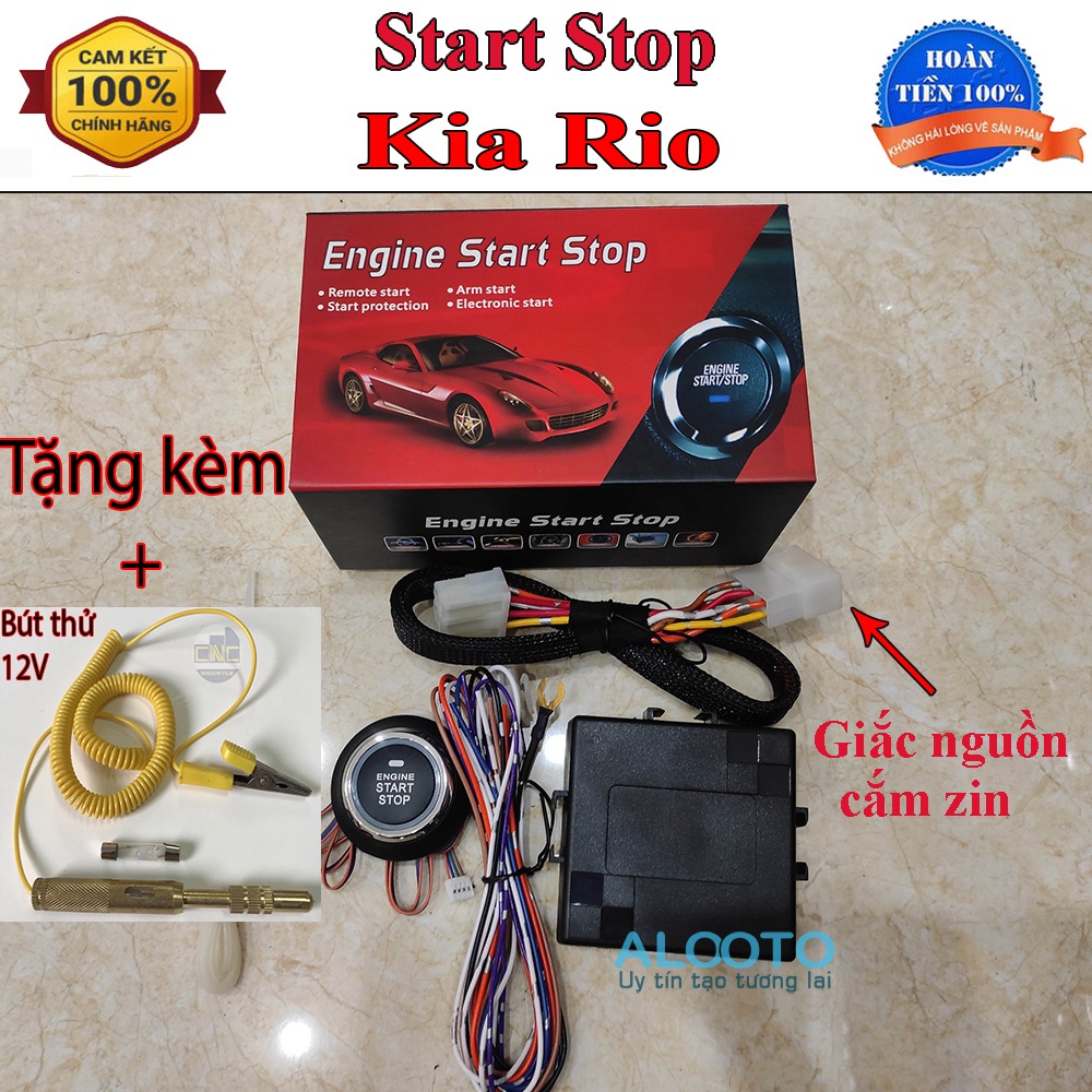 Nút start stop Kia Rio Nút khởi động thông minh có đề nổ từ xa tích hợp ...