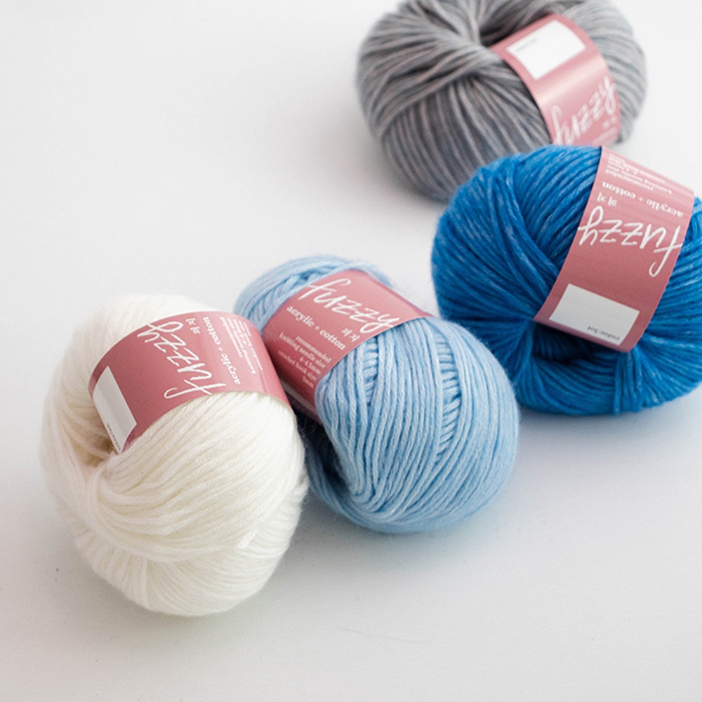[Fuzzy] Sợi Cotton-Acrylic Blended Lght & Soft dày 50g _ 2mm (50% ...
