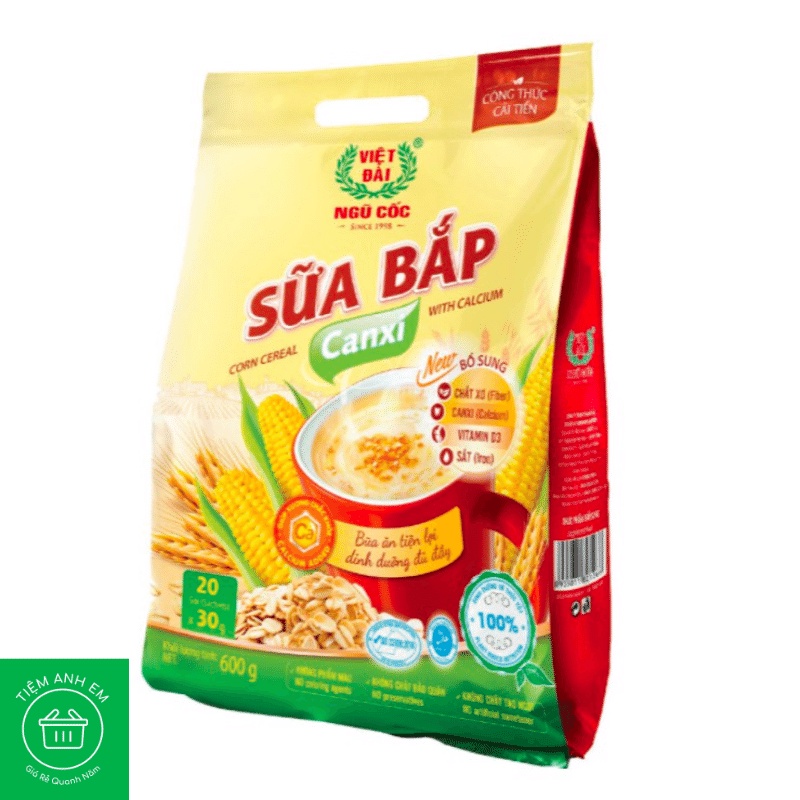 Sữa bắp Canxi Việt Đài bịch 600g (20 gói x 30g) | Shopee Việt Nam