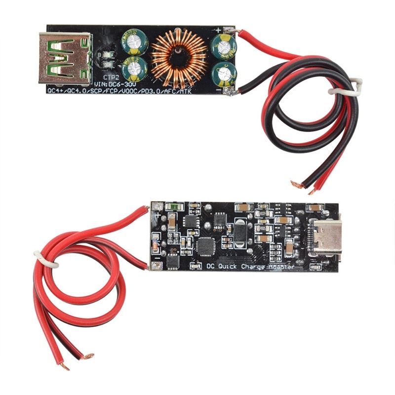 Mạch Sạc Siêu nhanh 60-100W PD chip 3518 Qc4.0 Qc3.0 hạ áp 6-35v Cổng sạc Type C và USB A, sạc ...