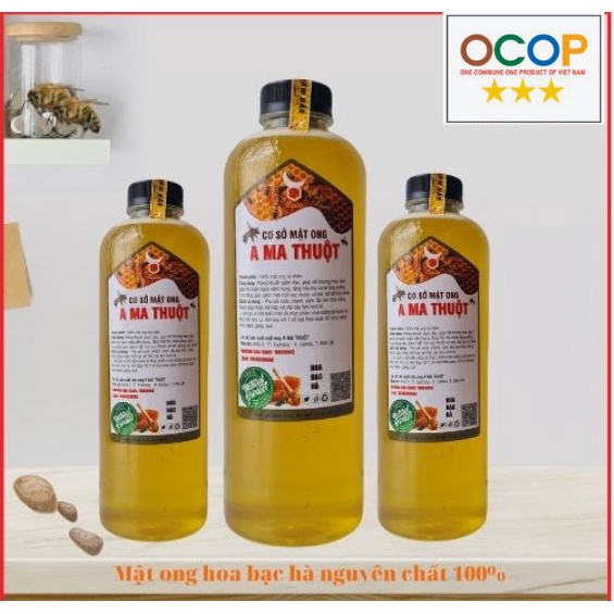 MẬT ONG HOA BẠC HÀ - [Chai 1L] thơm mát ngọt thanh vị tuyệt hảo A Ma Thuột | Shopee Việt Nam