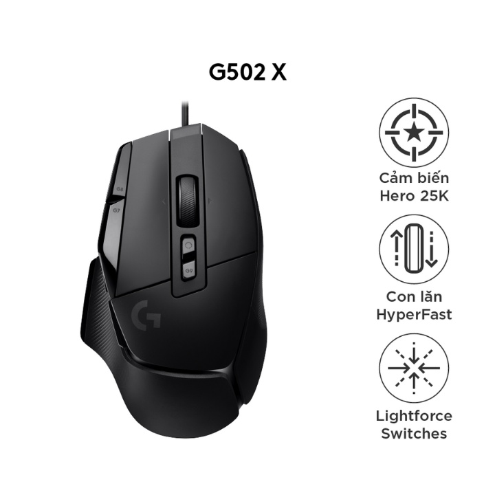 Chuột Gaming không dây Logitech G502 X Plus (không dây) / G502 X (có ...
