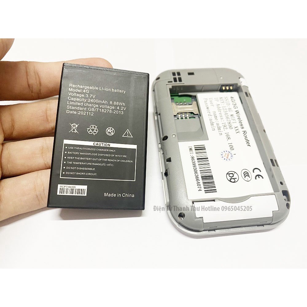 Pin 2400mAh tương thích sử dụng cho cục phát wifi MF80/A800/ A900/ M80 ...