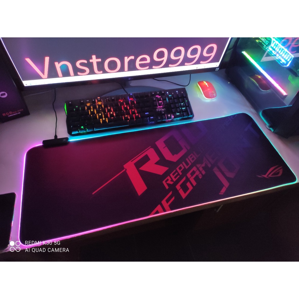 Lót chuột led rgb PDGAMING 50 mẫu pad chuột cỡ lớn fullbox 90x40 80x30, chống trượt siêu bền ...