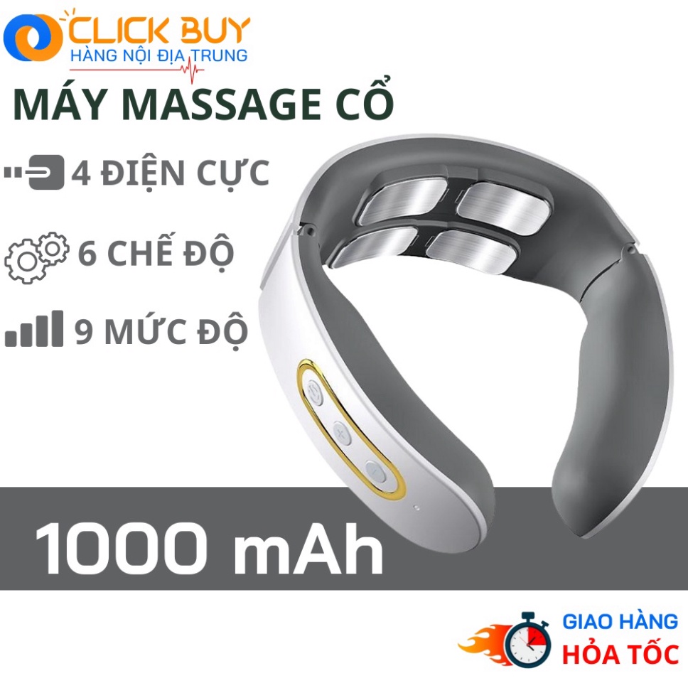 Máy Massage Cổ Xung Điện Trị Liệu Đa Năng Cao Cấp Máy 6 Chế Độ Sạc Usb Công Nghệ Thông Minh