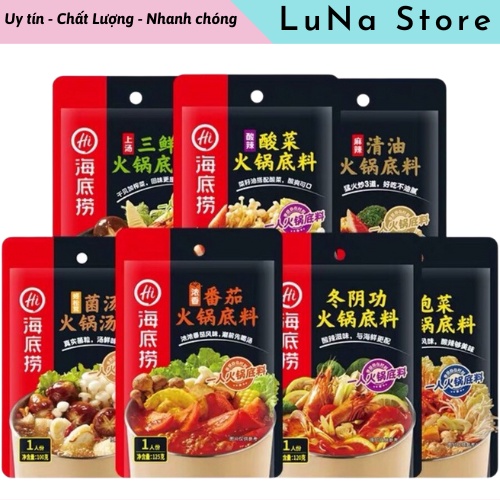 Cốt Gia Vị Lẩu Haidilao gói nhỏ 2 người đủ vị lẩu thái tomyum Chua Cay, Cà Chua - Luna Store ...