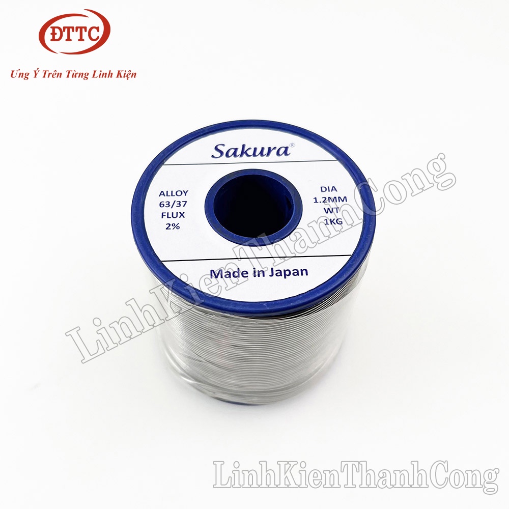 Thiếc Hàn SIÊU BÓNG SAKURA 1kg 63/37 0.6mm 0.8mm 1.0mm 1.2mm 1.5mm 2.0mm 3.0mm Siêu Bóng, Siêu ...