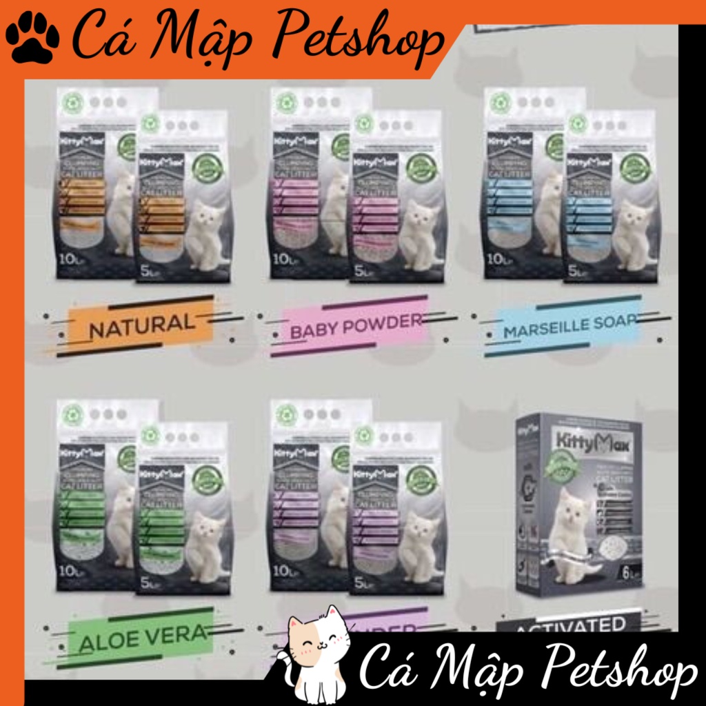 Cát vệ sinh cho mèo Kitty Max 10L, Cát vệ sinh đất sét cho mèo, cát vệ ...