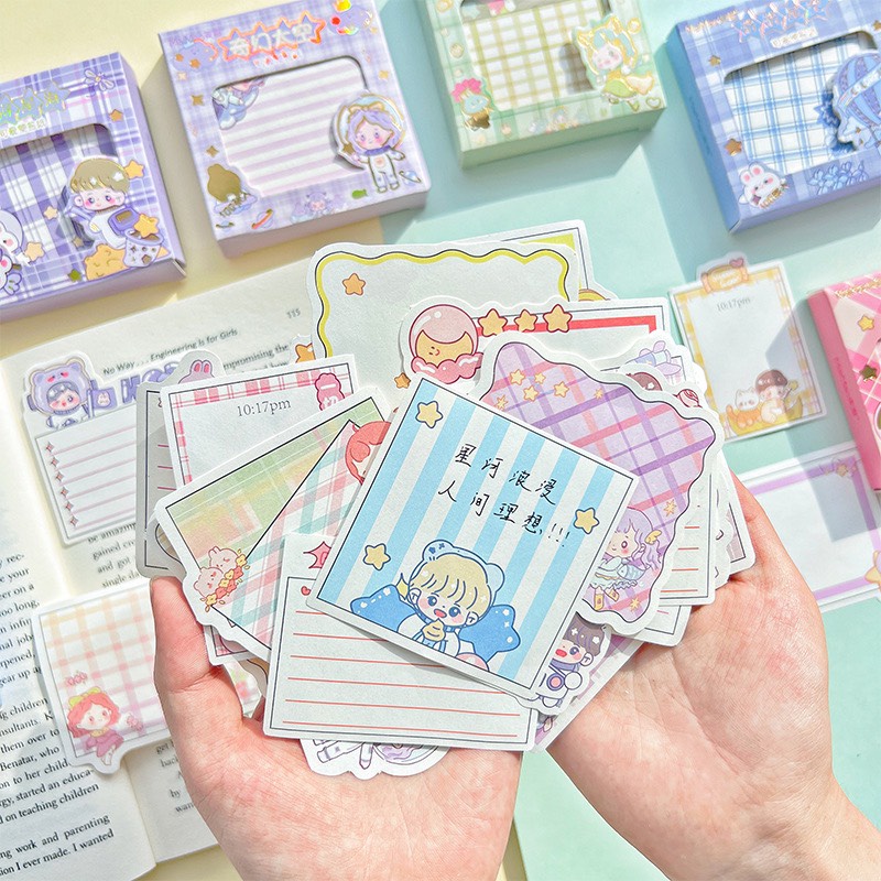 Hộp 100 tờ giấy note caro, hoạt hình dễ thương - shop Liam | Shopee ...