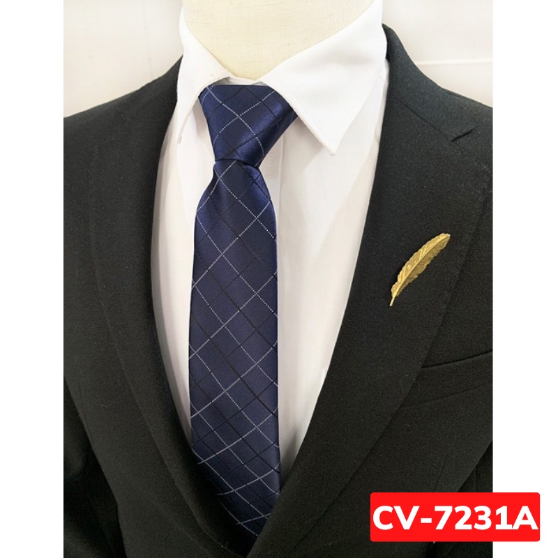 Calavat Nam 7cm thắt sẵn khóa kéo màu xanh đậm, Cavat công sở, Cà vạt ...