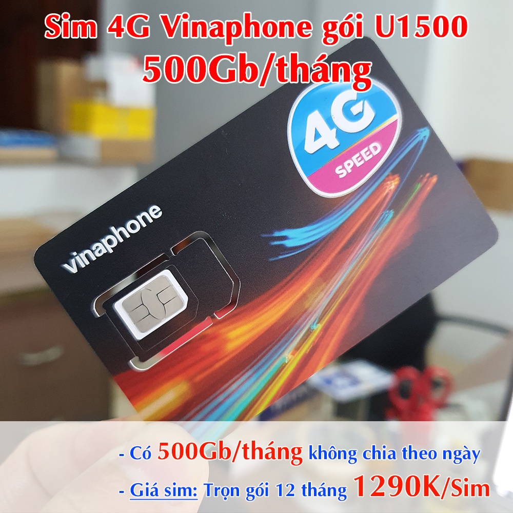 Sim 4 Vinaphone 500Gb/tháng Gói U1500 | Shopee Việt Nam