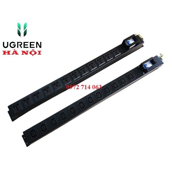 Thanh nguồn PDU Ổ ĐIỆN DỌC TỦ 20U, 12 Ổ CẮM C13, CÔNG SUẤT MAX 30A, MCB ...