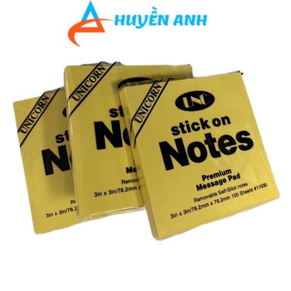 Giấy Note Ghi Chú UNC 3x2 / 3x3 / 3x4 / 3x5 Nhiều Kích Thước 100 tờ ...