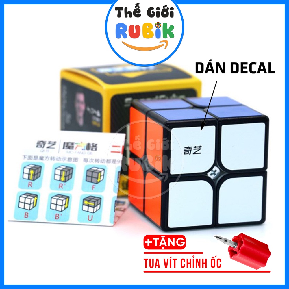 Rubik 2x2 QiYi Viền Đen, Stickerless TẶNG TUA VÍT Chỉnh Ốc Core | The ...
