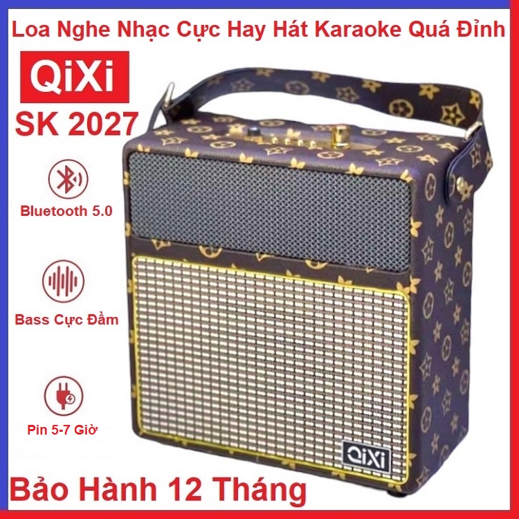 Loa Nghe Nhạc Hát Karaoke, Loa Bluetooth Chính Hãng Qixi SK-2027, Lắp Mcro Hát Rất Hay, Âm Thanh ...