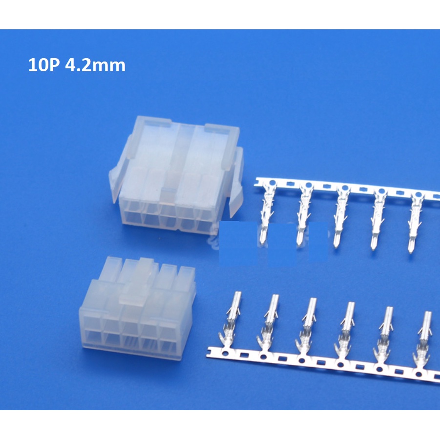 KO DÂY - Bộ Đầu nối đực cái 5557-5559 4.2mm màu trắng (giá đã gồm cos) (2P 3P 4P 5P 6P 8P 10P ...