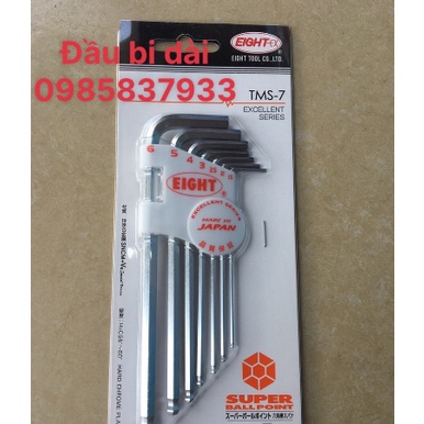 Bộ lục giác 7 chiếc đầu bi dài TMS-7 Eight Nhật dùng vặn ốc chìm tuổi ...