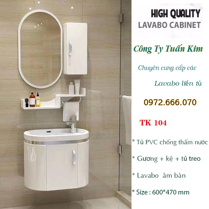 Bộ Tủ lavabo bằng nhựa PVC TK104 | Shopee Việt Nam