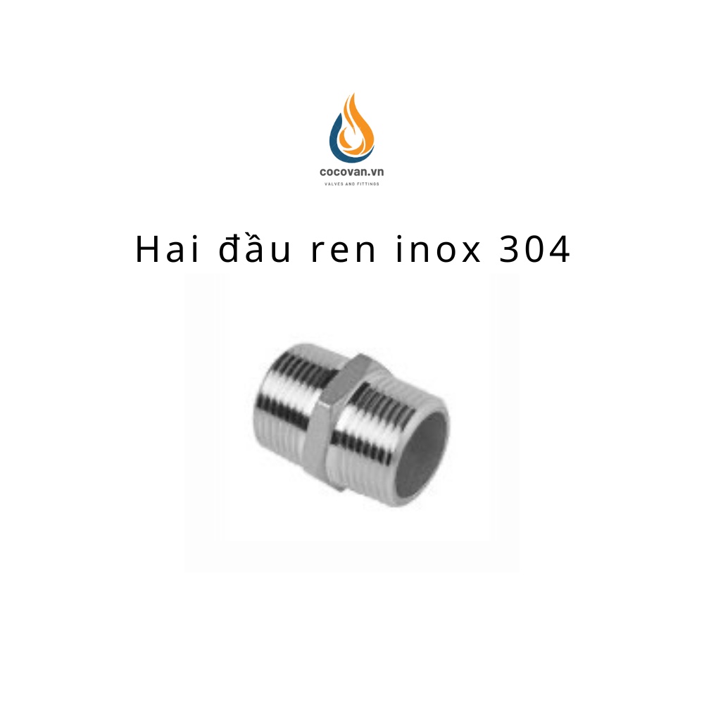 Hai đầu ren inox 304 ,kép inox,nối ren ngoài inox …(DN8-DN32) | Shopee ...