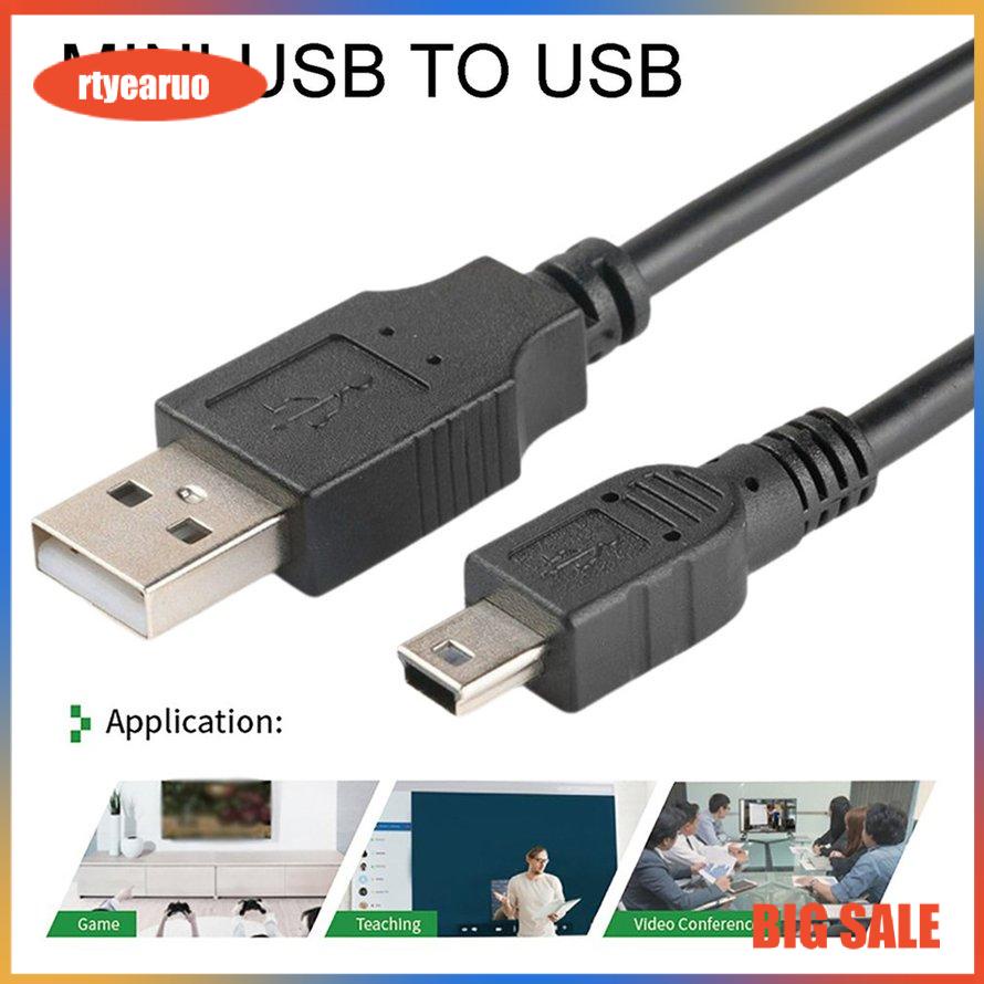 2M Data Cables Mini USB To USB T-port Standard Copper Four Cores Fine ...