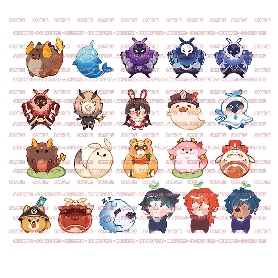 Standee mini 3cm Pet và Ti Nị Genshin Impact | Artist Hunmyi | Shopee ...