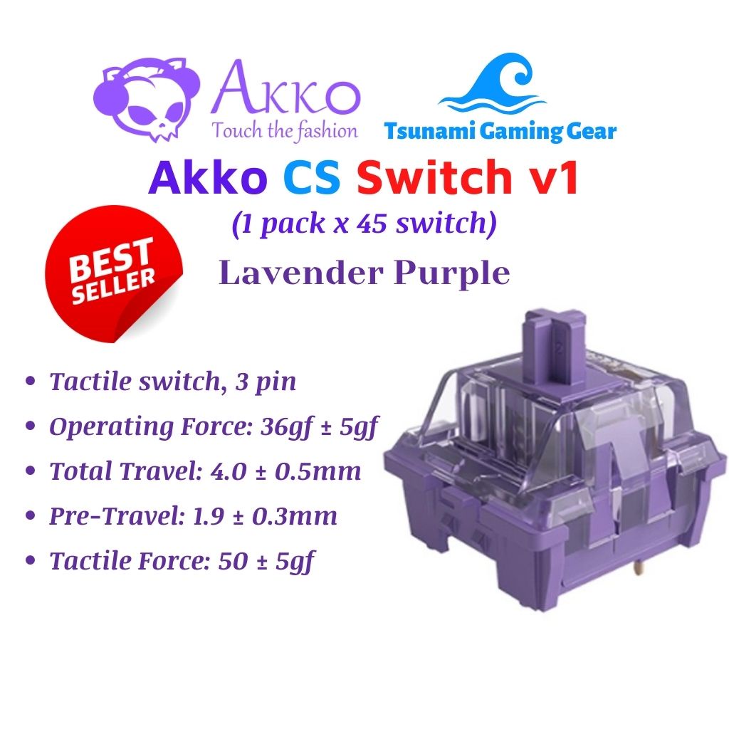 Bộ Switch Akko CS Lavender Purple I Lavender Purple (Lubed) I Jelly ...
