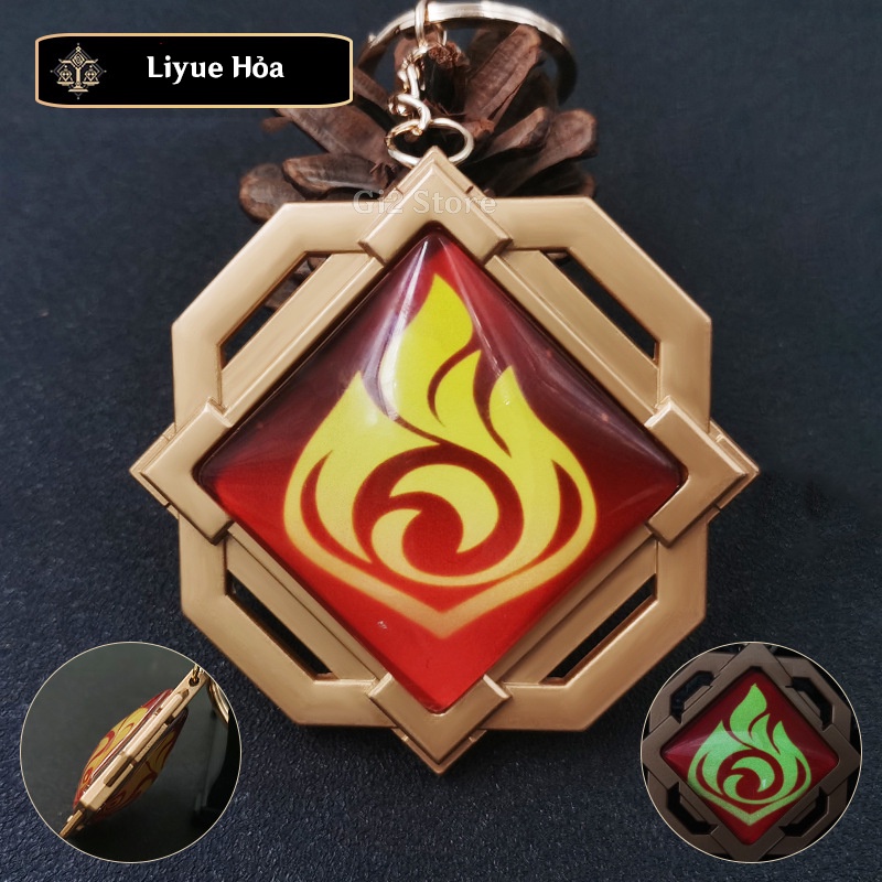 [MỚI FONTAINE] Móc khóa mô hình Vision Nguyên tố game Genshin Impact ...