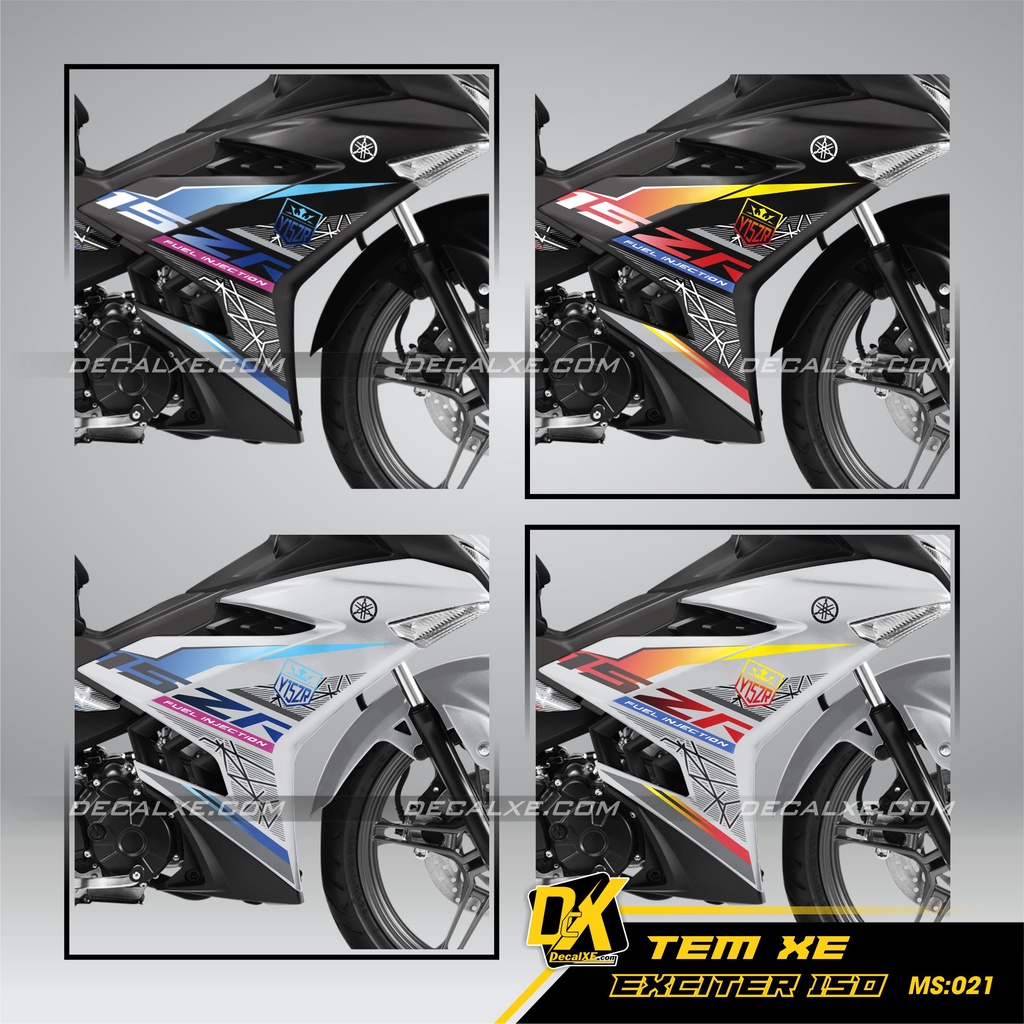 Tem Dán Xe Exciter 150 |Chất Liệu Decal Cao Cấp Chống Nước, Bền Màu ...