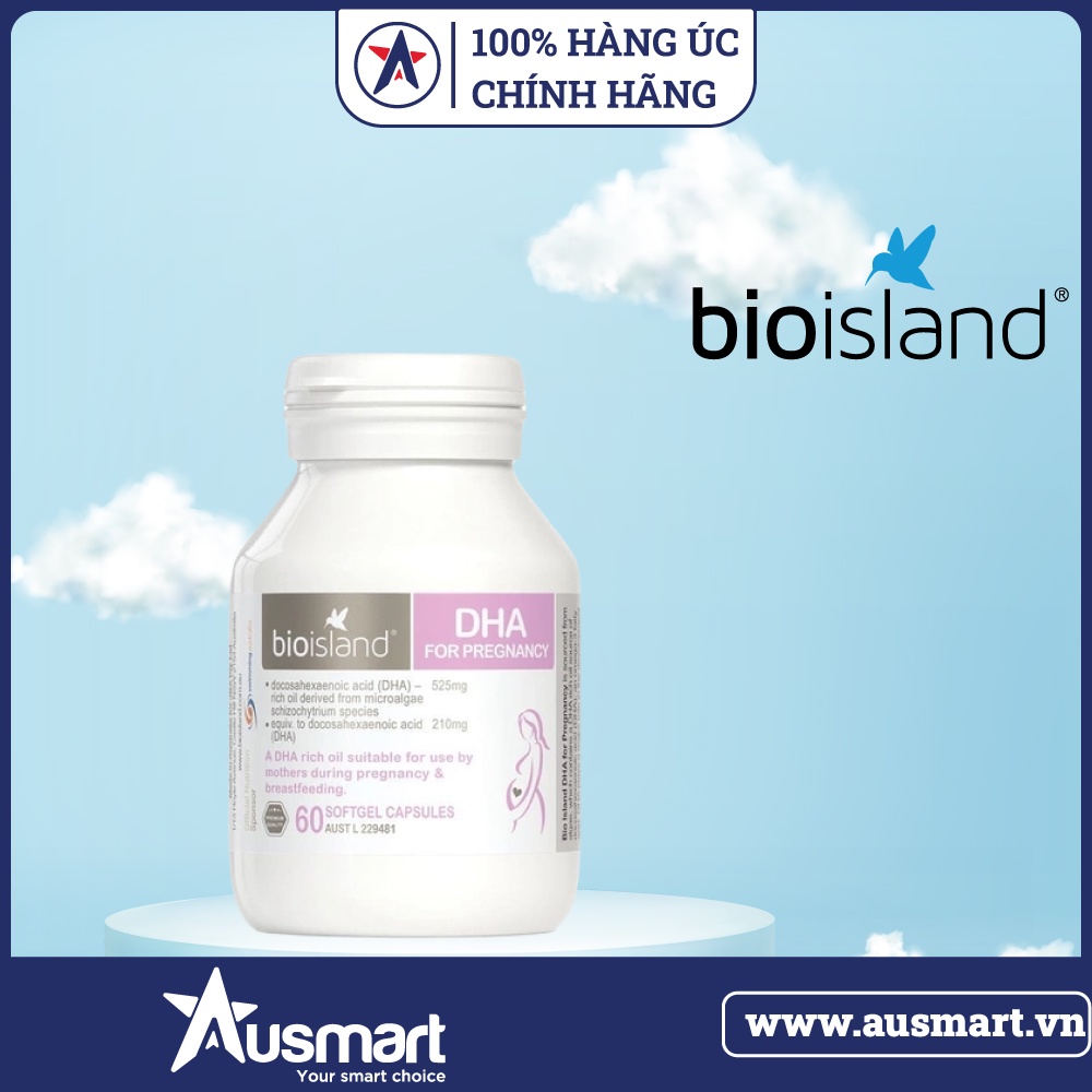 [ 100% CHÍNH HÃNG] Viên uống bổ sung DHA cho bà bầu Bio Island DHA for ...