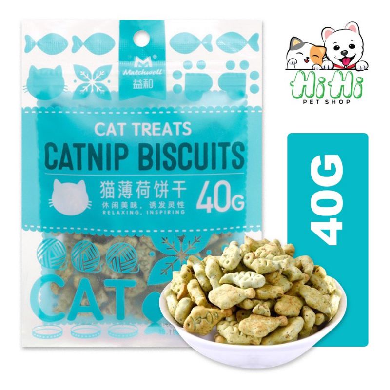 Bánh thưởng Catnip Biscuits cho mèo giúp tiêu hoá búi lông, làm sạch ...