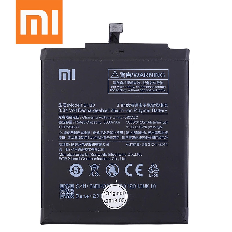 Pin Xiaomi BN30 - Xiaomi Redmi 4A (3120mAh) Hàng zin nhập khẩu bảo hành ...