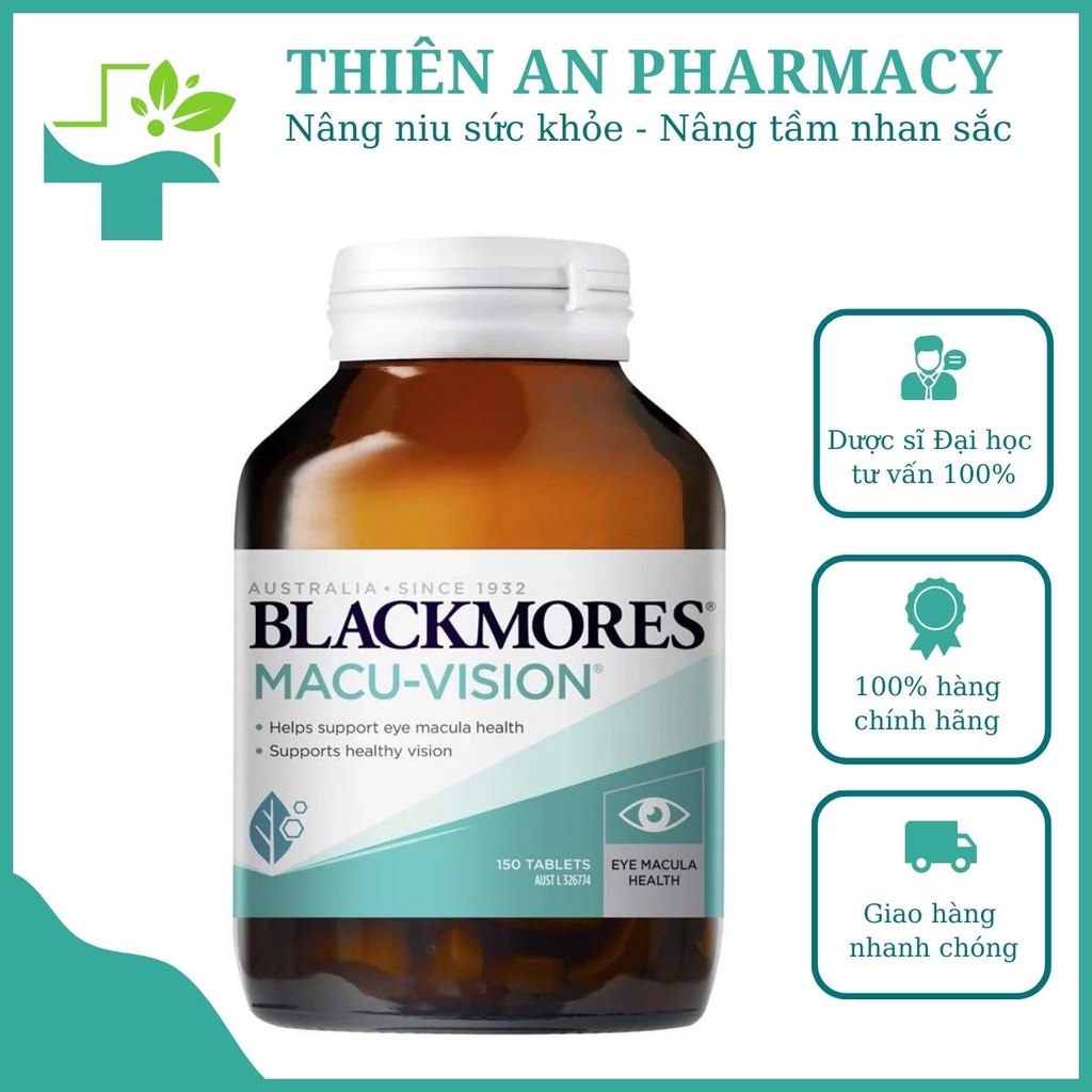 Viên uống bổ mắt Blackmore Macu Vision tăng cường thị lực 125 viên ...