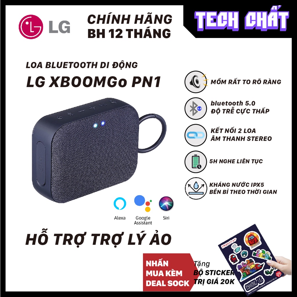Loa Bluetooth LG XBOOM Go PN1 siêu bền siêu nhỏ gọn kháng nước | Shopee ...